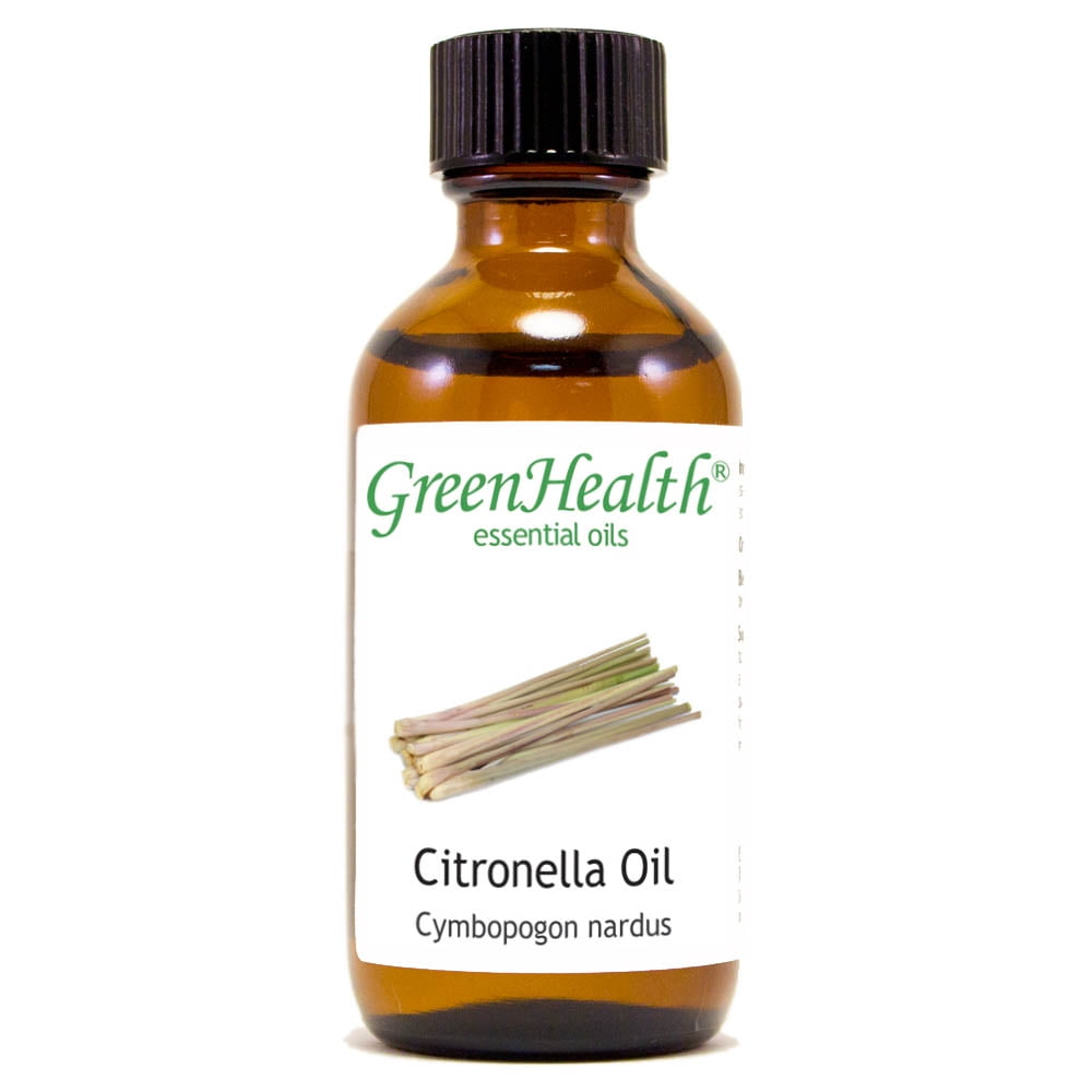 Green Health Citronella Essential Oil, 100% Pure, 2 fl oz, Steam ...