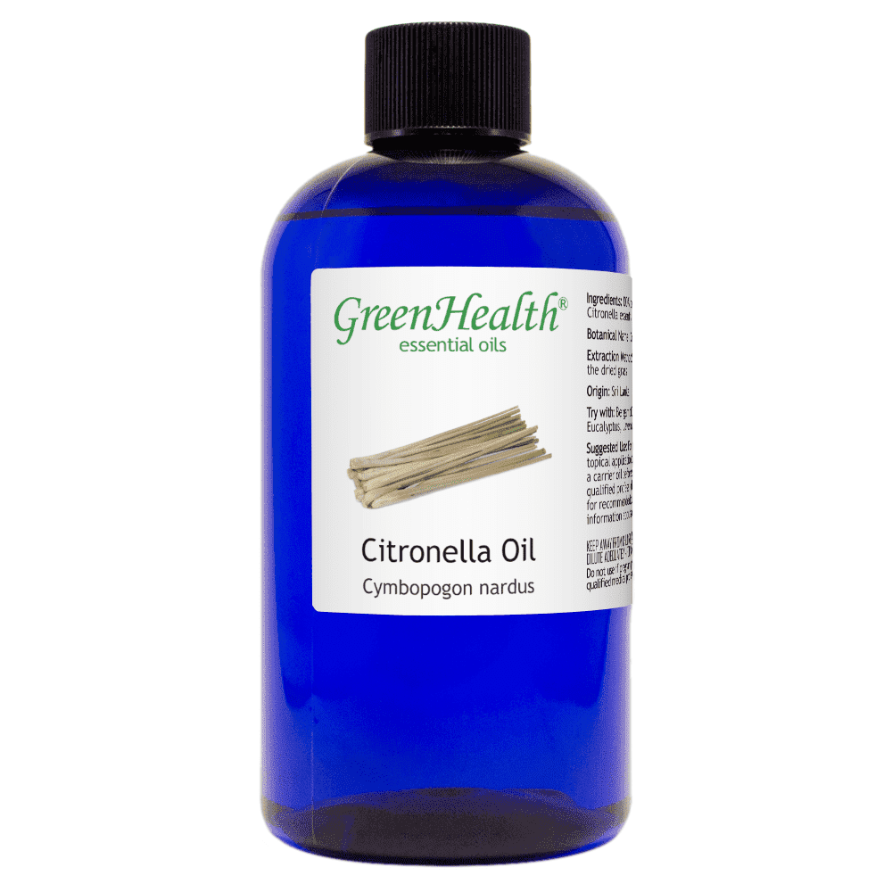 GreenHealth Citronella Essential Oil 100% Pure and Uncut 8 fl oz Blue ...