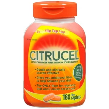 Citrucel Caplets Fiber Therapy for Occasional Constipation Relief, 180 ...