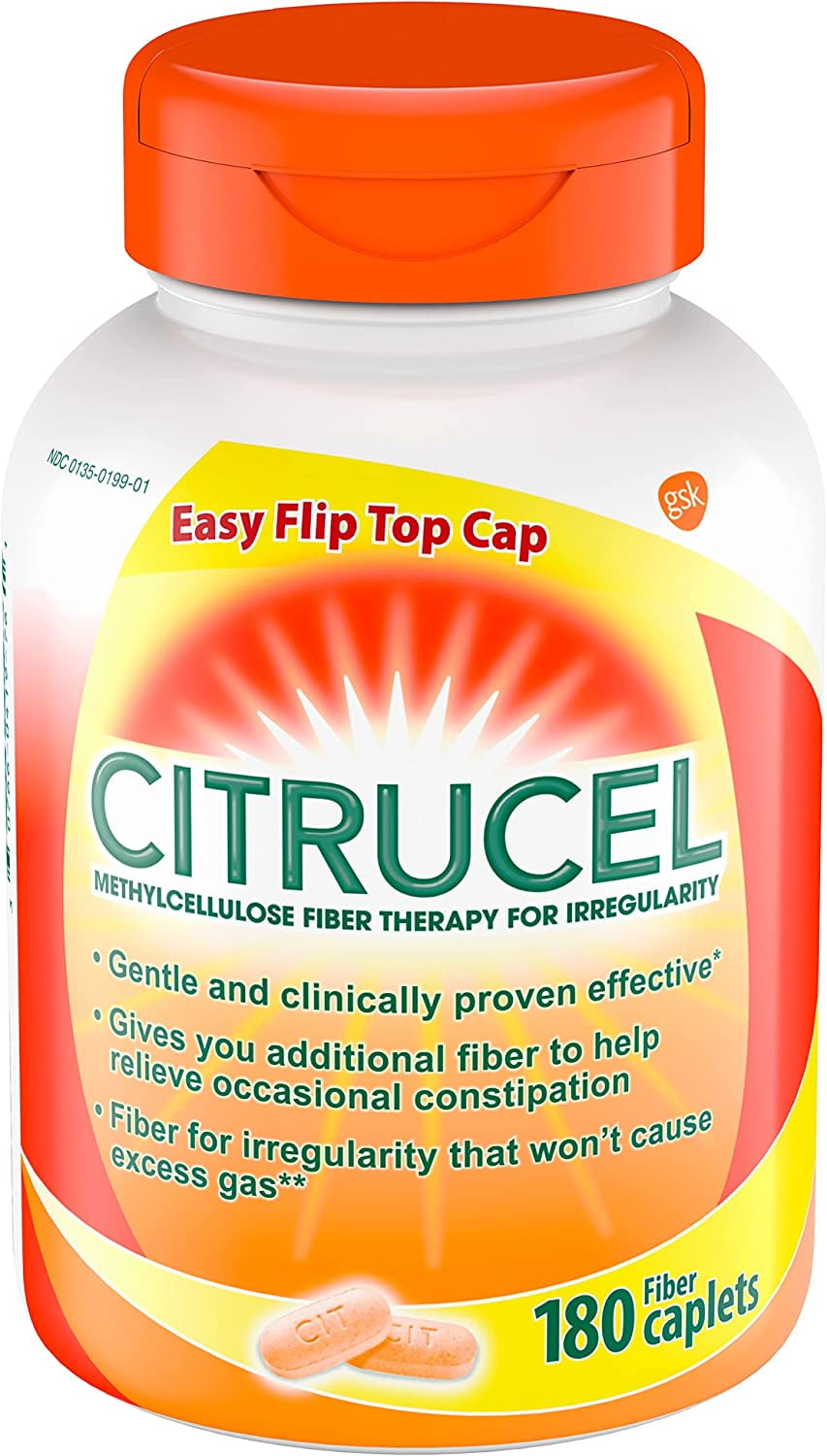 Citrucel Fiber Therapy Caplets for Irregularity, Easy to Swallow ...