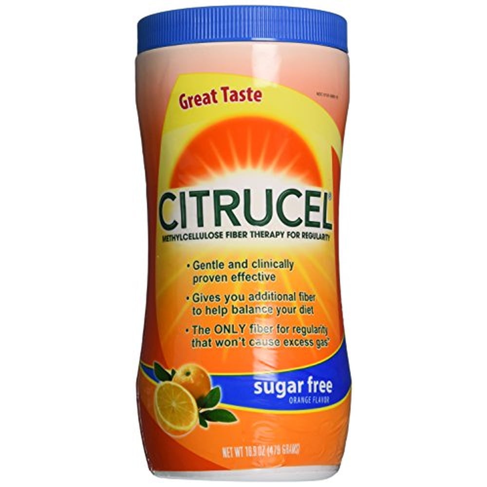 Citrucel Orange Fiber Powder Flavor Therapy, Sugar Free Laxative, 16.9 ...