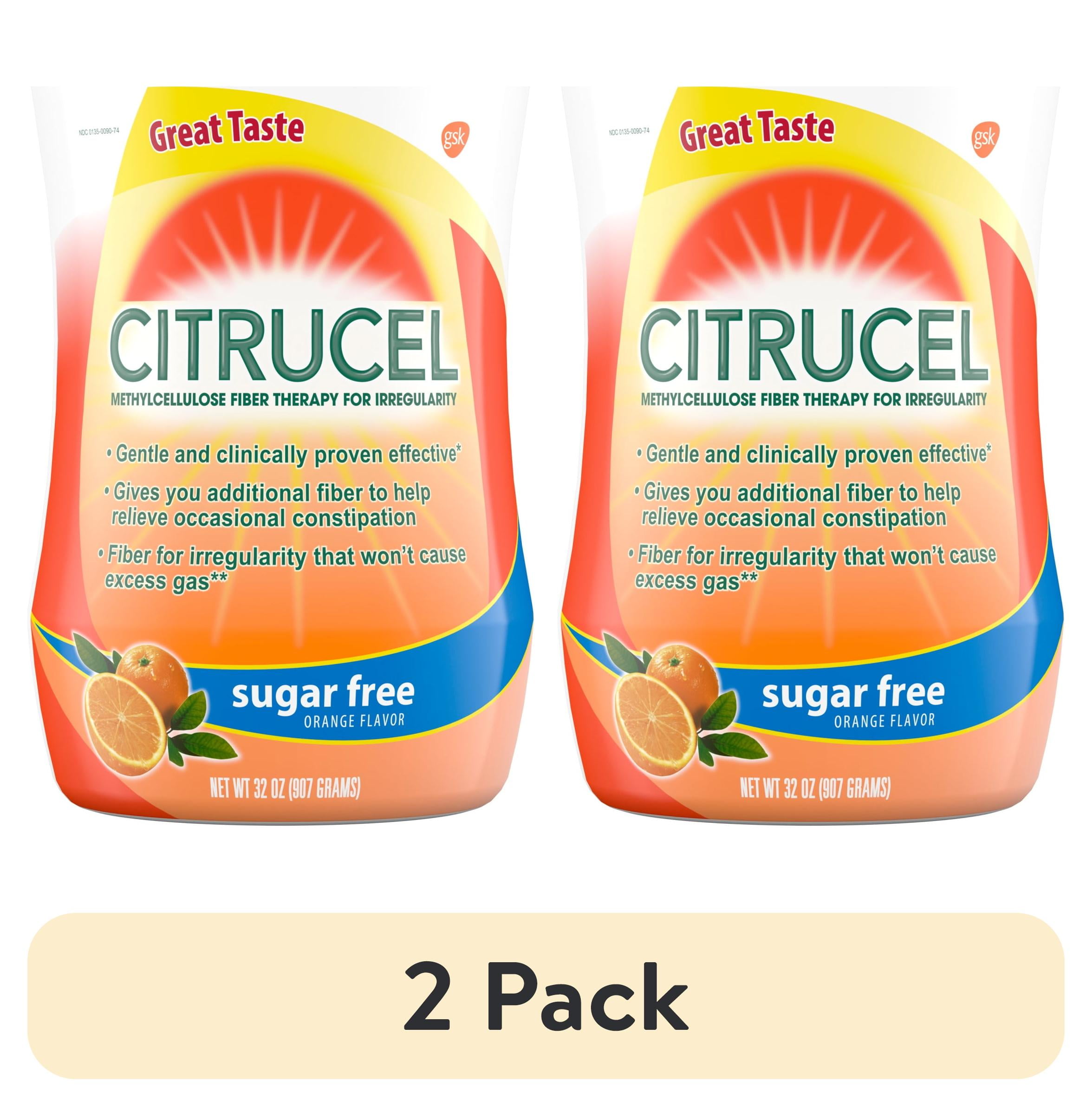 (2 pack) Citrucel Sugar Free Fiber Powder for Occasional Constipation ...