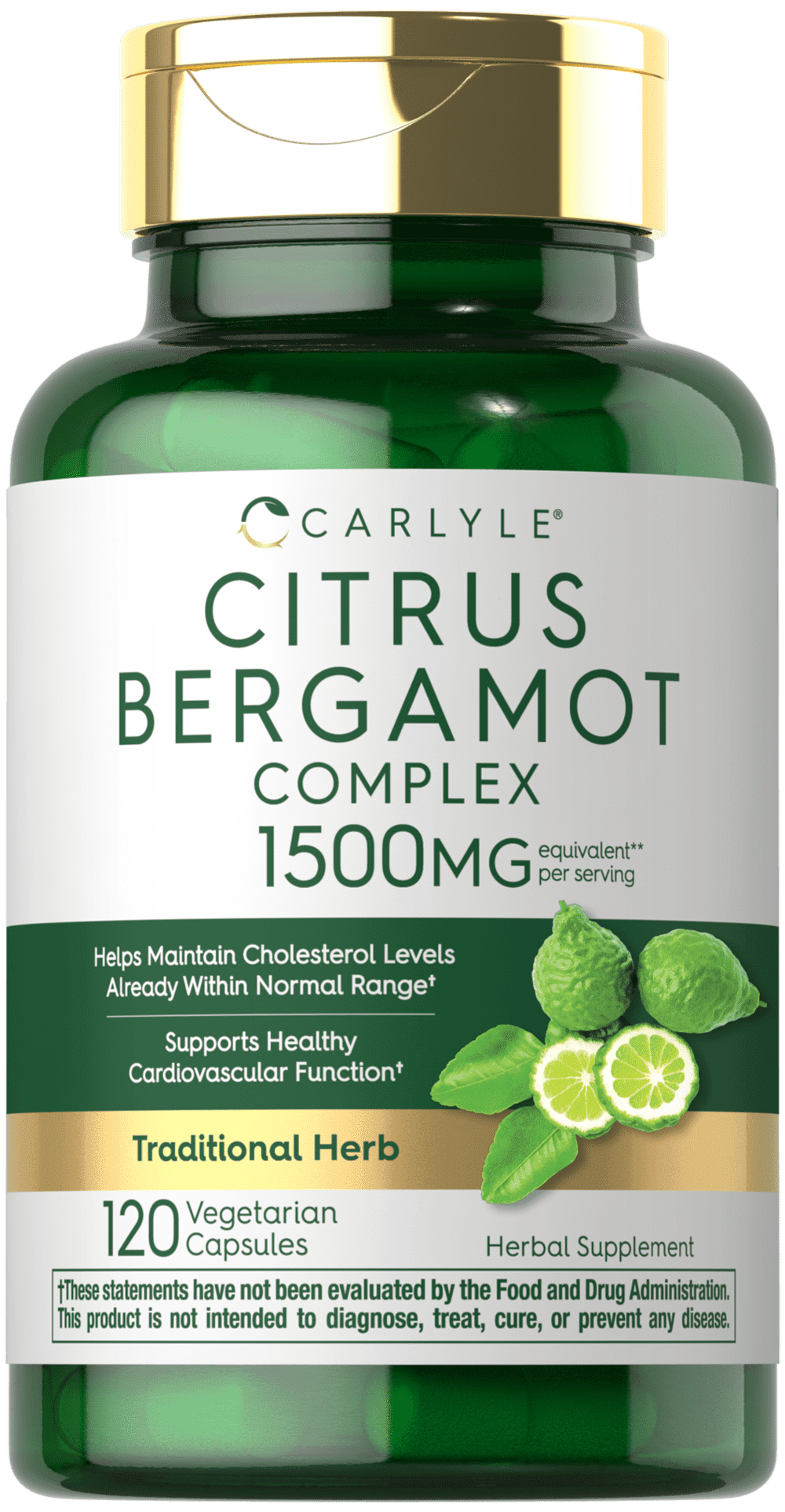 Citrus Bergamot | 1500mg Complex | 120 Capsules for Men and Women | by ...