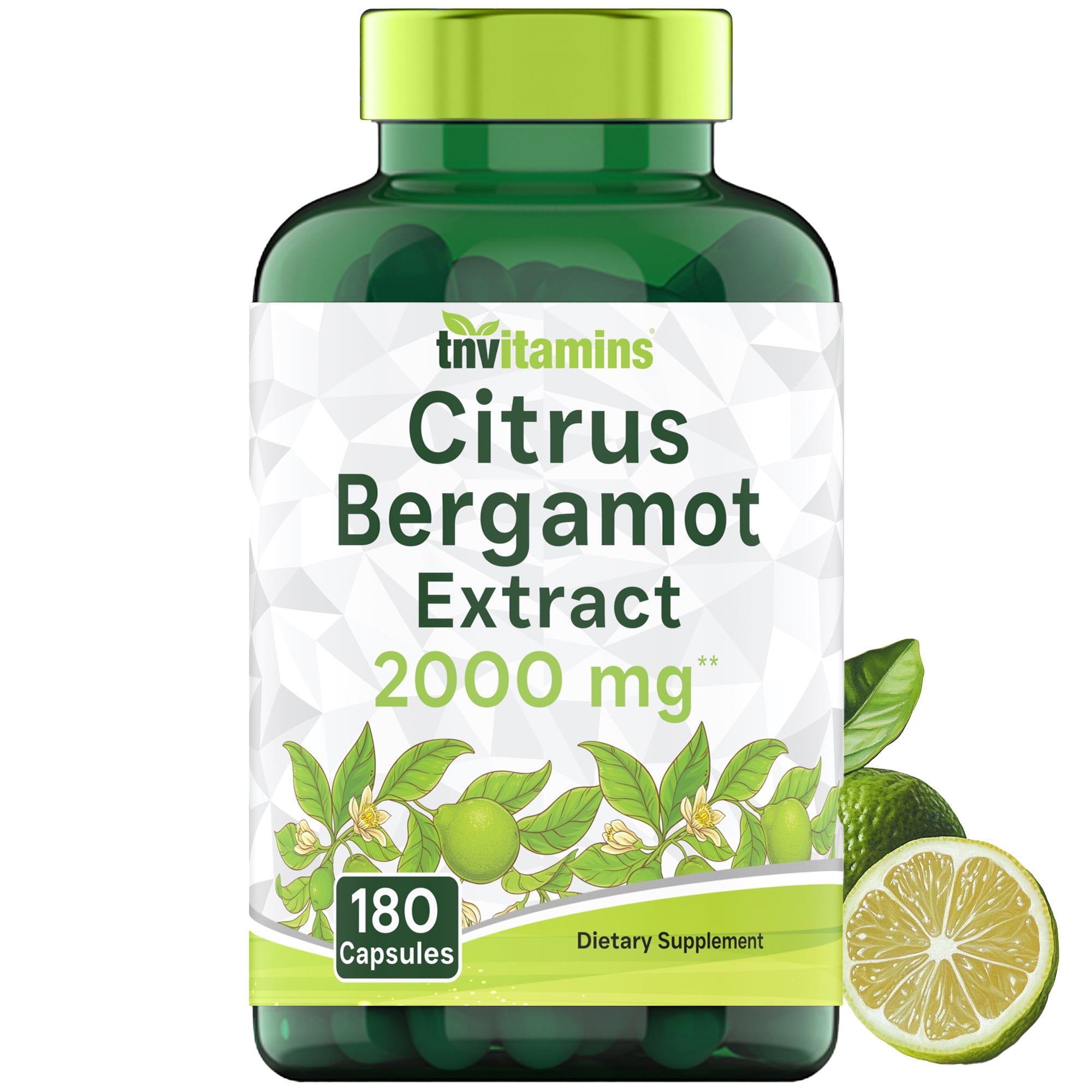 TNVitamins Citrus Bergamot Extract 2000mg per Capsule, 180 Capsules ...