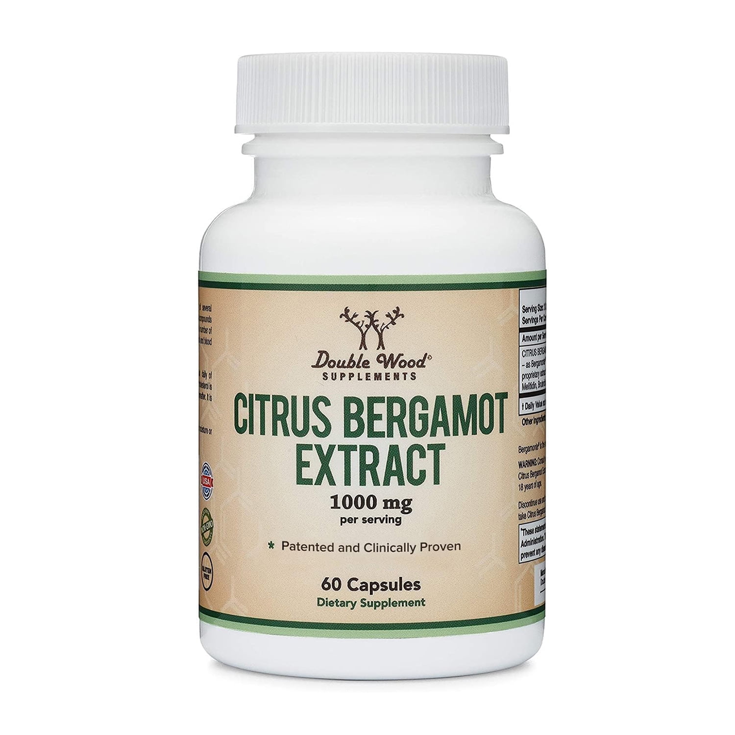 Citrus Bergamot Cholesterol Supplement, 1000mg, Clinically Tested, 60 ...
