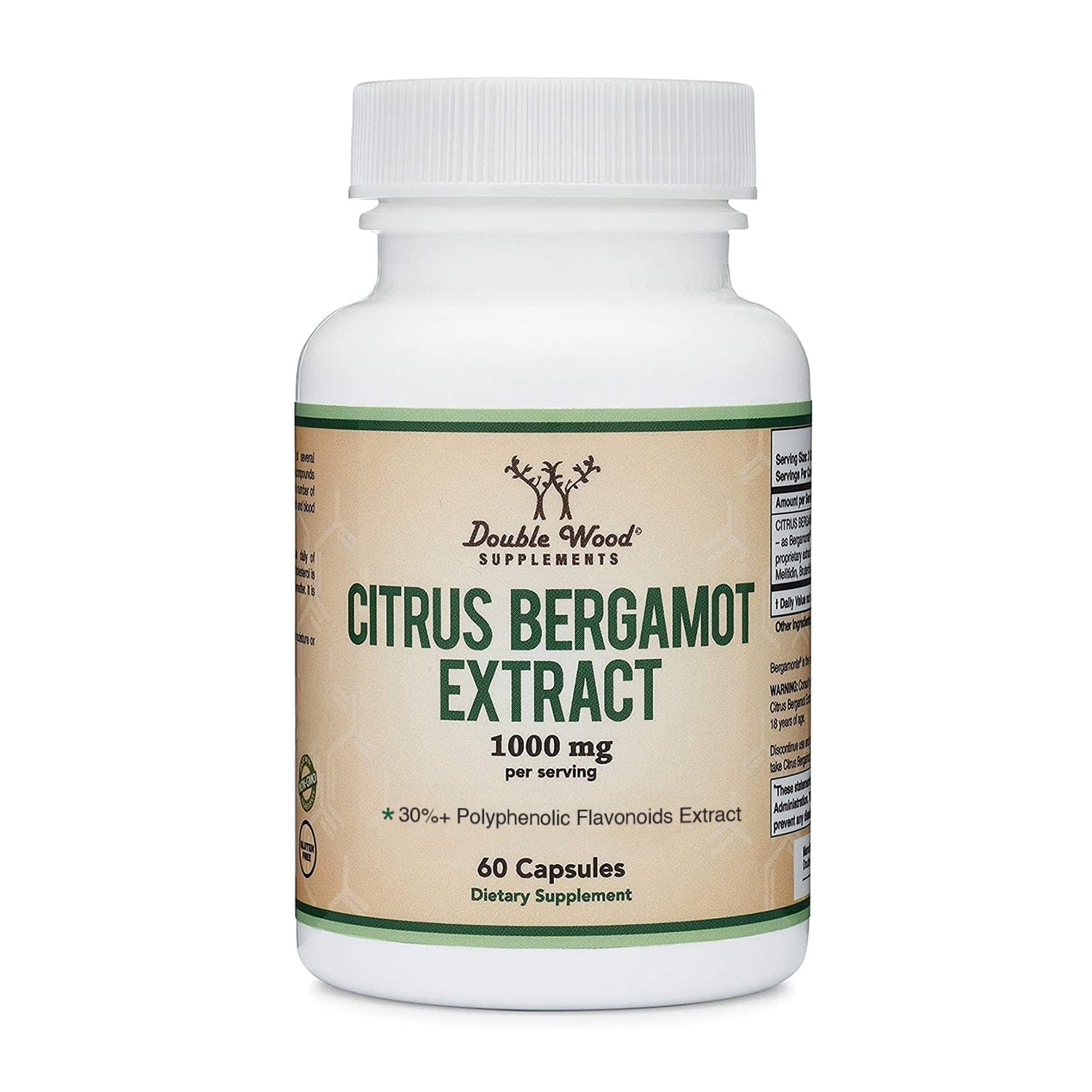 Double Wood Supplements, Italian Citrus Bergamot Extract, 1000 mg ...