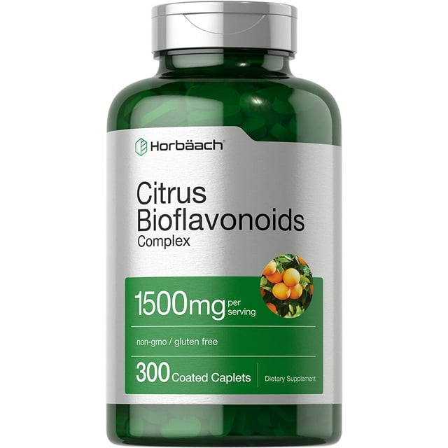 Horbaach Citrus Bioflavonoids Complex 1500mg Antioxidant Support, 300 ...