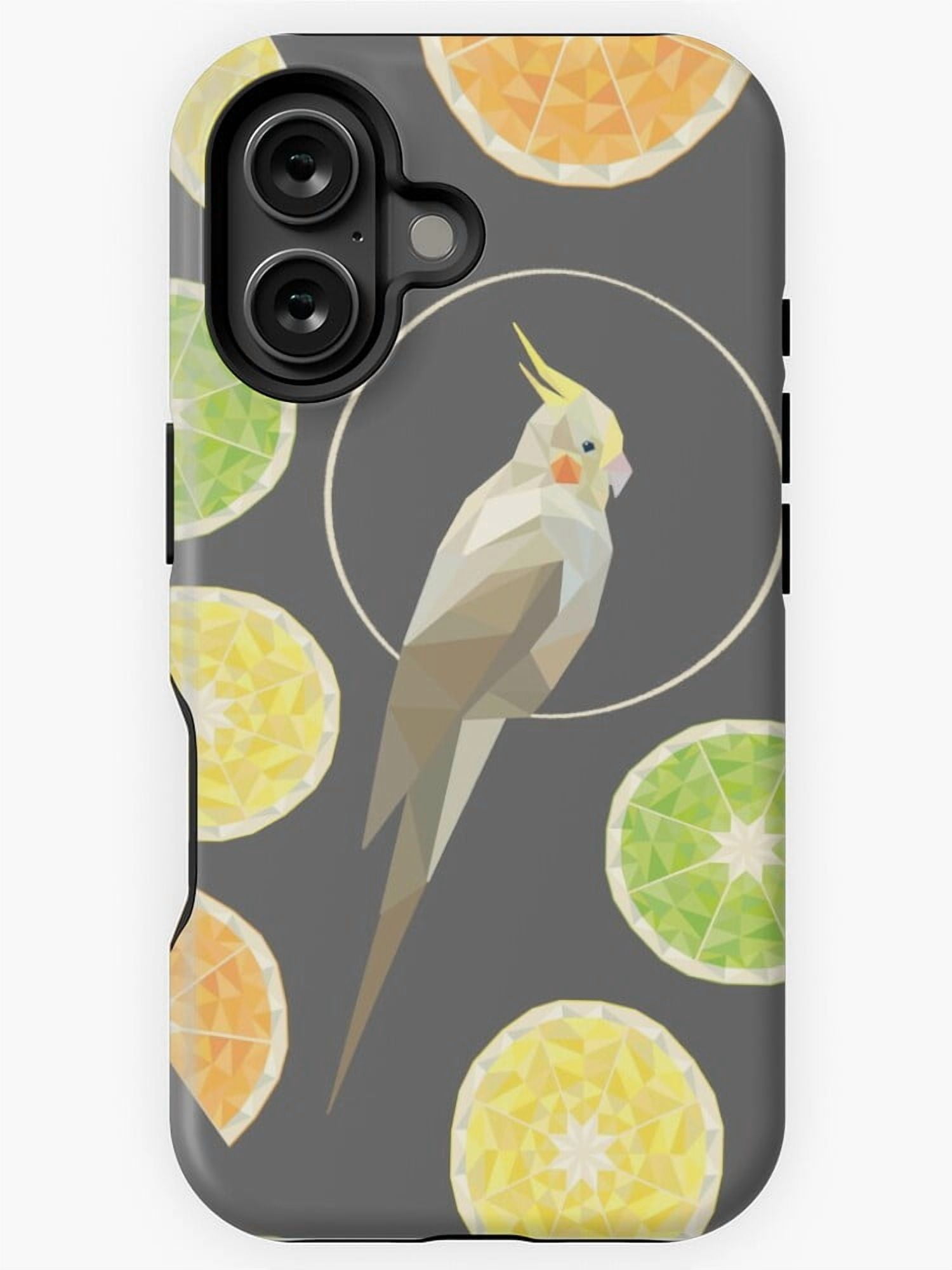 Citrus Cockatiel Bird Design Phone Case for iPhone 11 12 13 14 15 16 17 ...