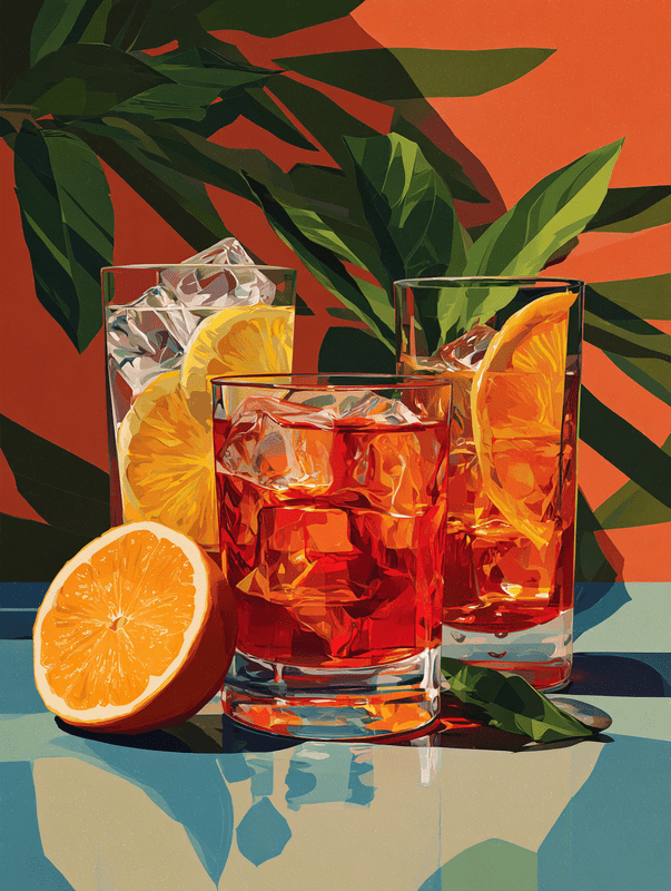 Citrus Cocktail Canvas Wall Art，Kitchen Bar Decor for Living Room ...