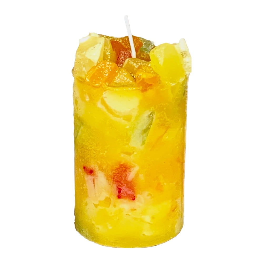 Citrus Delight Yellow Citrus Scented Pillar Candle - Walmart.com