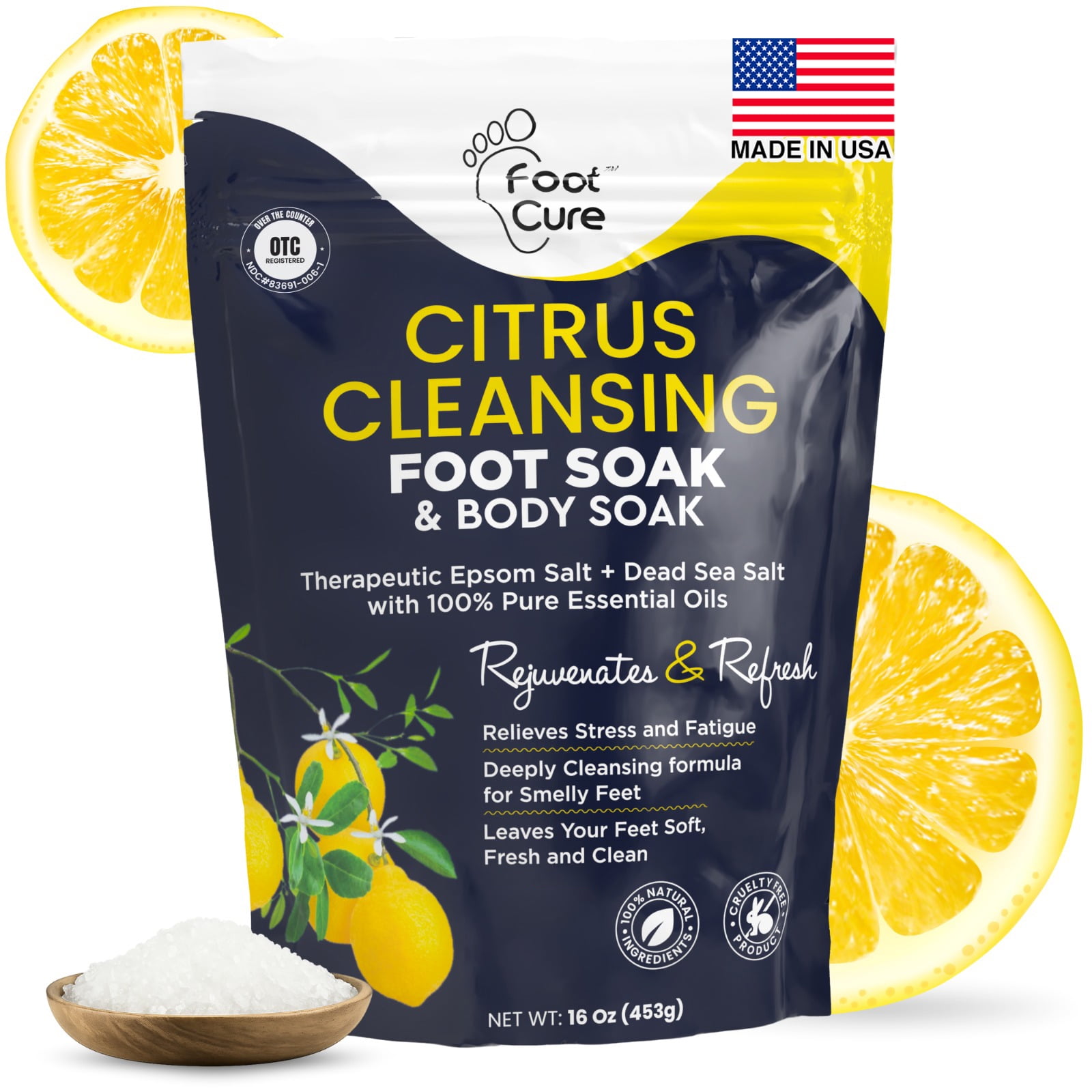Foot Cure Citrus Detox Foot Soak for Callus - Epsom Salt Foot Soak ...