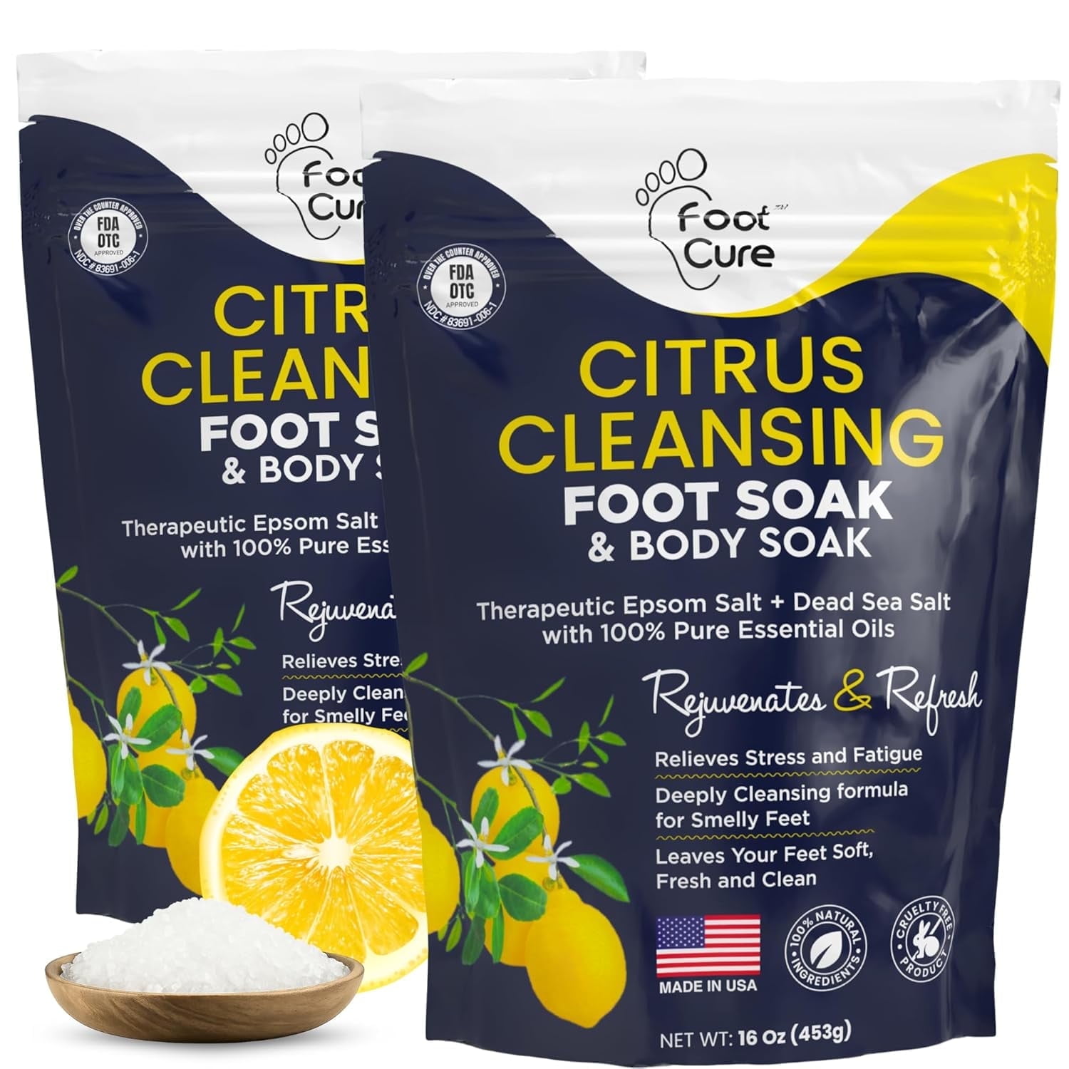 Citrus Detox Foot Soak With Epsom Salts - for Foot Callus, Immune Boost ...