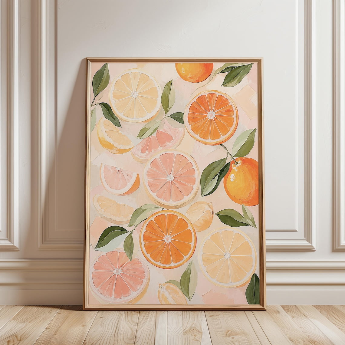 Citrus Fruit Wall Art Pastel Colorful Pop Art Orange Lemon Summer ...