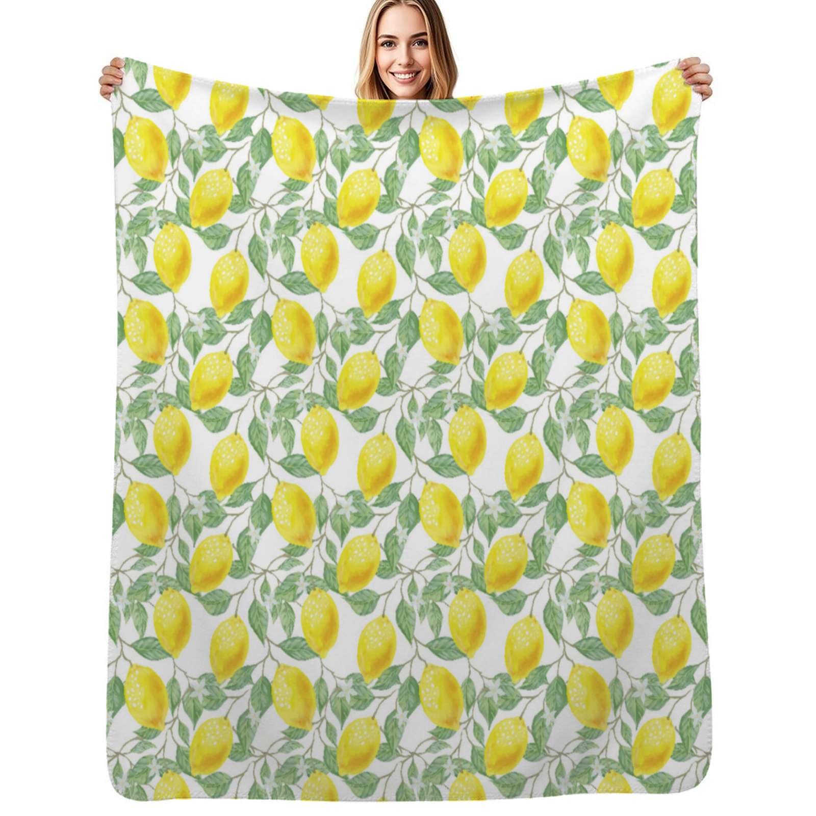 Citrus Fruits Summer Soft Warm Blanket Throw Blanket Flannel Bedspread ...