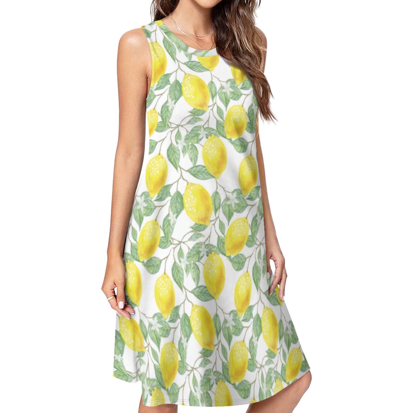 Citrus Fruits Summer Spring Summer Dresses for Women Fashion T-shirt ...