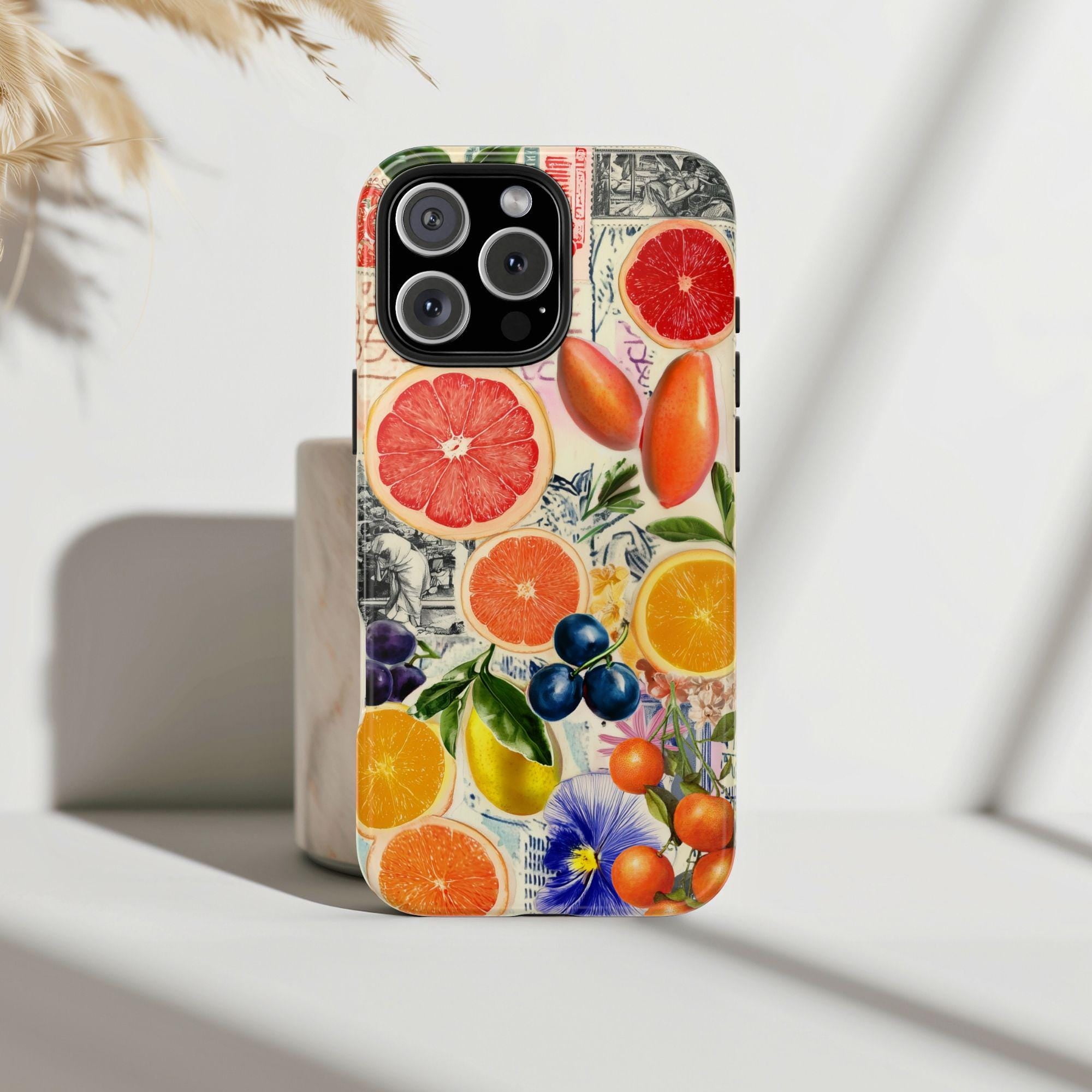 Citrus Galore Phone Case European Fruity Summer Pattern 17 16 15 14 13 ...