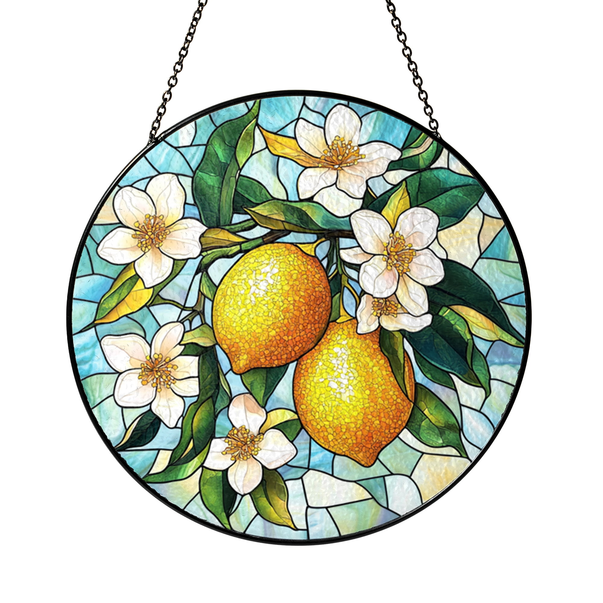 Citrus Grove Stained Glass Suncatcher – Window Decor Art - Walmart.com