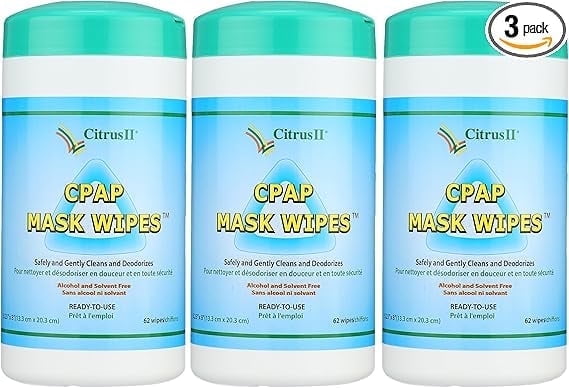 Citrus II Cpap Mask Wipes Qty: 62 Wipes - Pack of 3 - Walmart.com