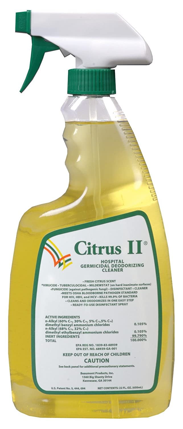 Citrus II Germicidal Deodorizing Cleaner, 22-Ounce Bottle, for use with ...