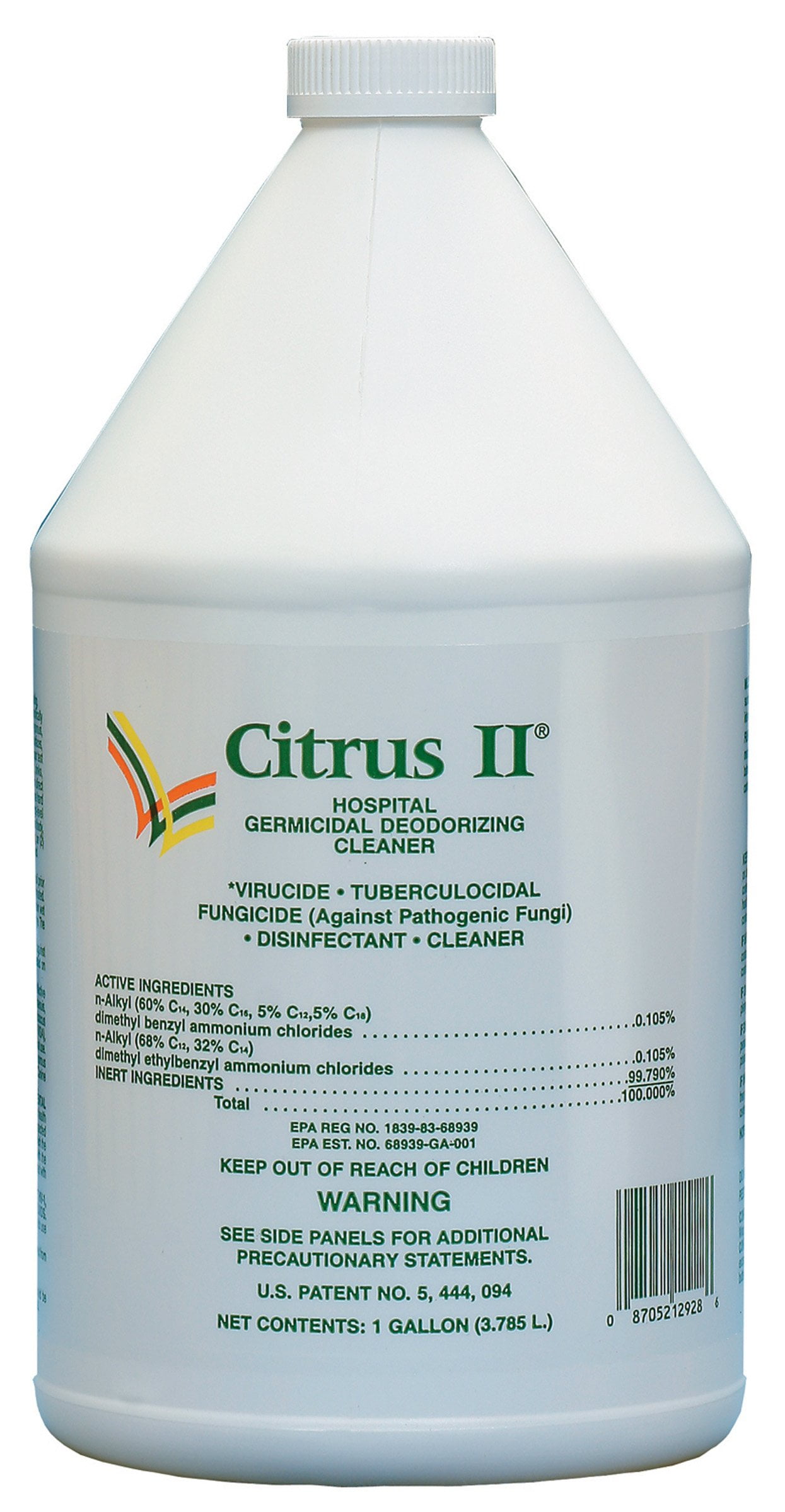 Citrus II Hospital Germicidal Deodorizing Cleaner Gallon Refill, 128 ...
