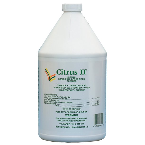 Citrus II Hospital Germicidal Deodorizing Cleaner Gallon Refill, 128 ...