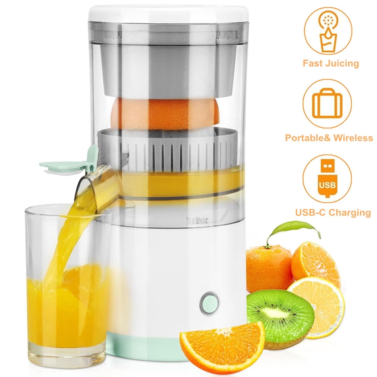 Citrus Juicer Lemon Squeezer Orange Juice Fruit Machine Kitchen USB ...