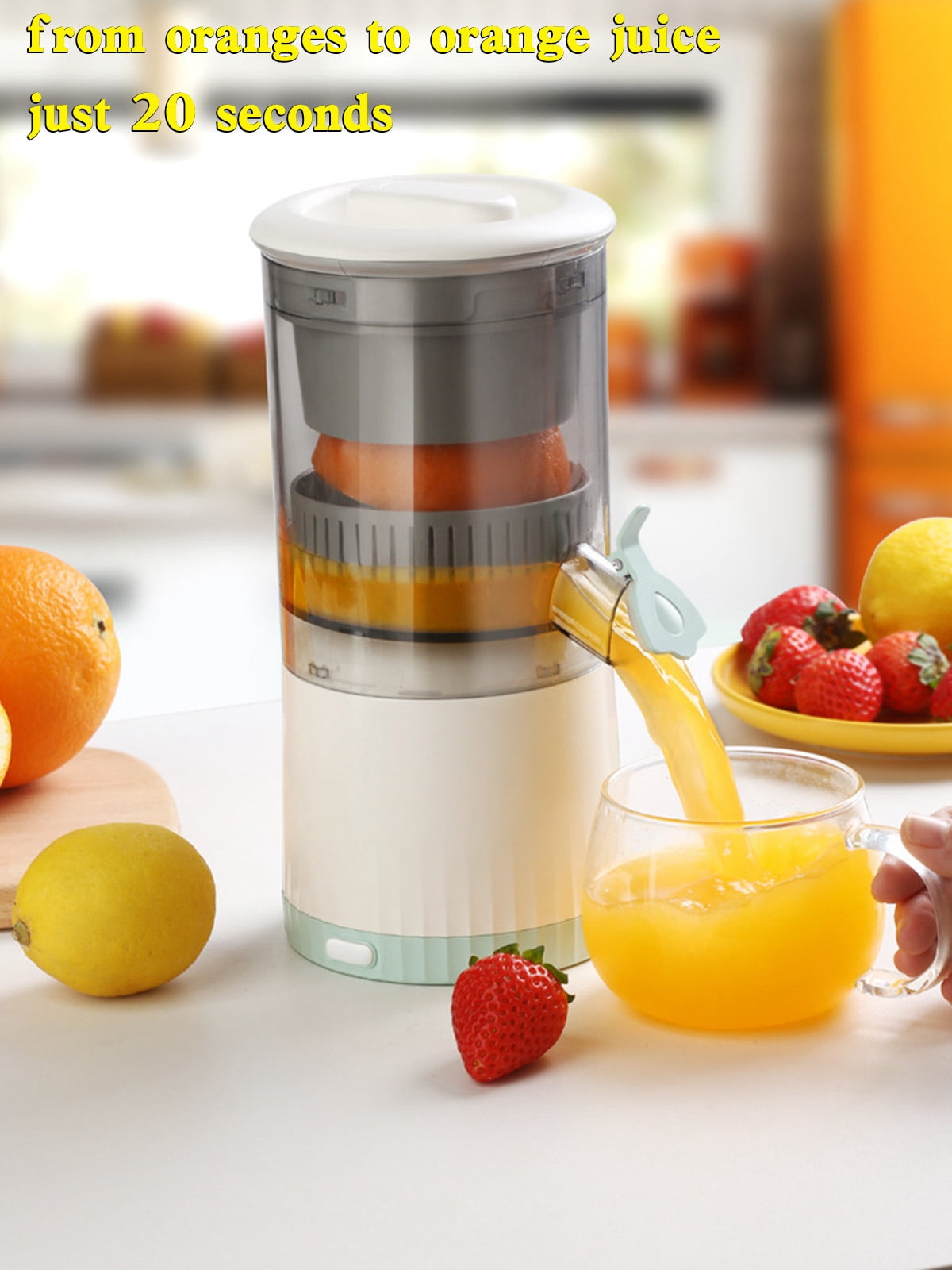 Citrus Juicer Machines and Cleaning Brush Portable Juicer Lemon ...