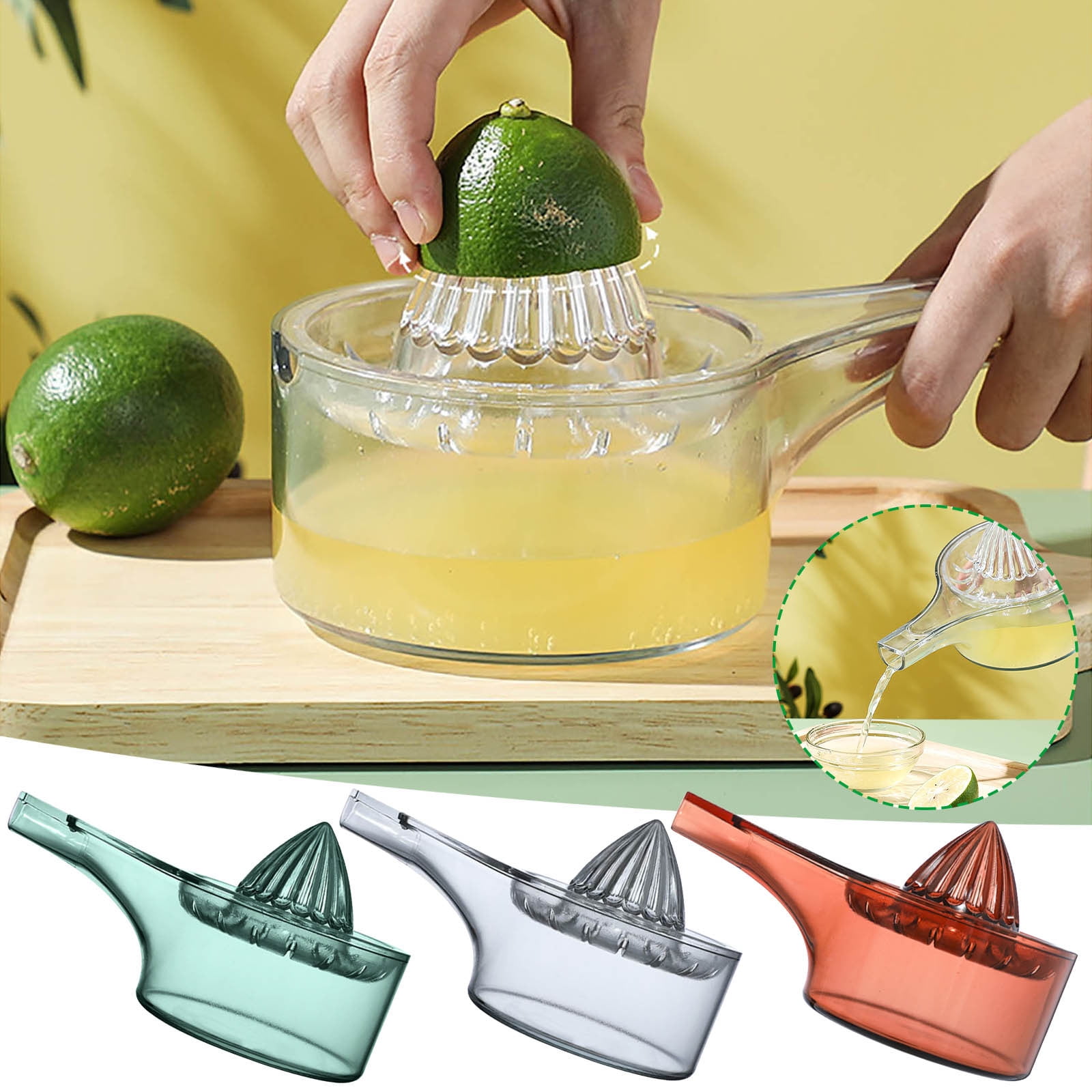 Citrus Juicer, Manual Lemon Orange Press, Stainless Steel, Easy-pour ...