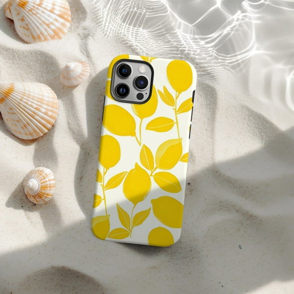 Citrus Lemon Grove Bright Boho Summer Fruit Artistic Pattern with ...