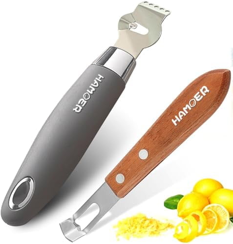 Citrus Lemon Zester & Channel Knife Tool for Kitchen Bar, Stainless ...
