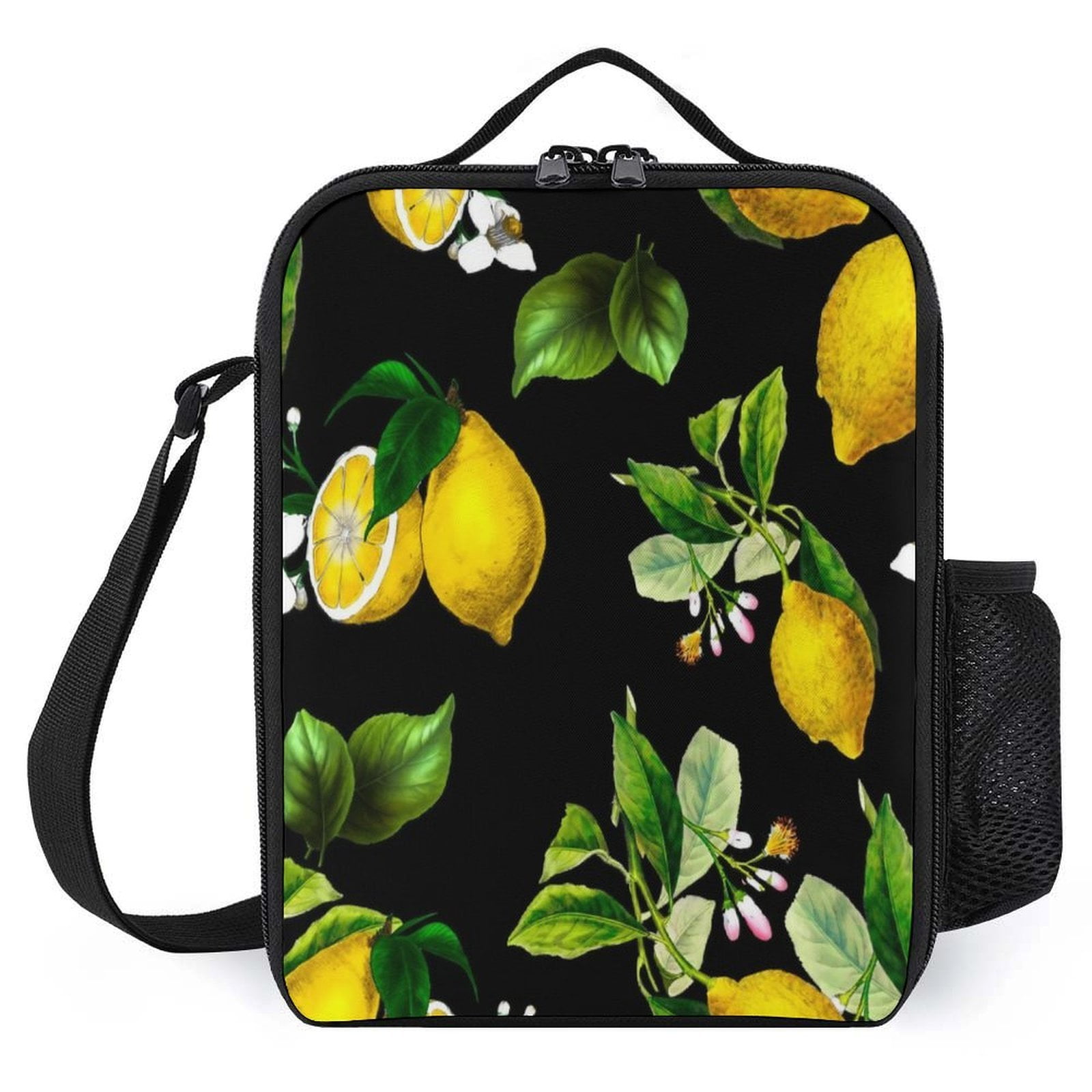 Citrus Lemons Vintage Art Portable Lunch Boxes Women Waterproof Thermal ...