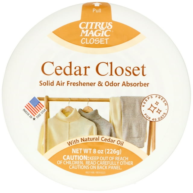 Citrus Magic For Closets Odor Absorbing Solid Air Freshener, Cedar ...