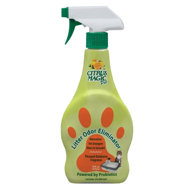 Citrus Magic Pet Probiotic Litter Odor Eliminator, Outdoor Fresh, 16 ...