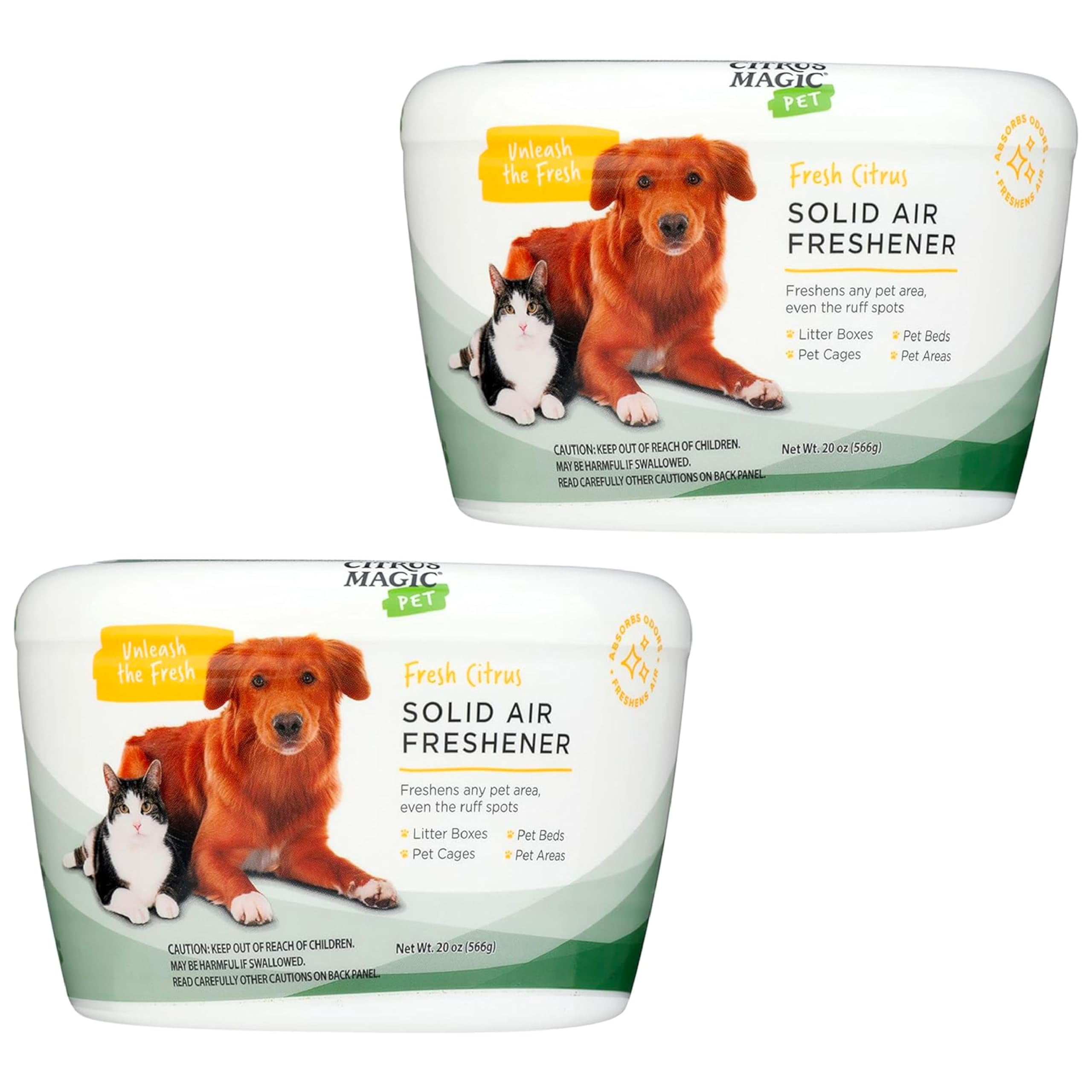 Citrus Magic Pet Odor Eliminator Solid Air Freshener, Fresh Citrus, 20 ...