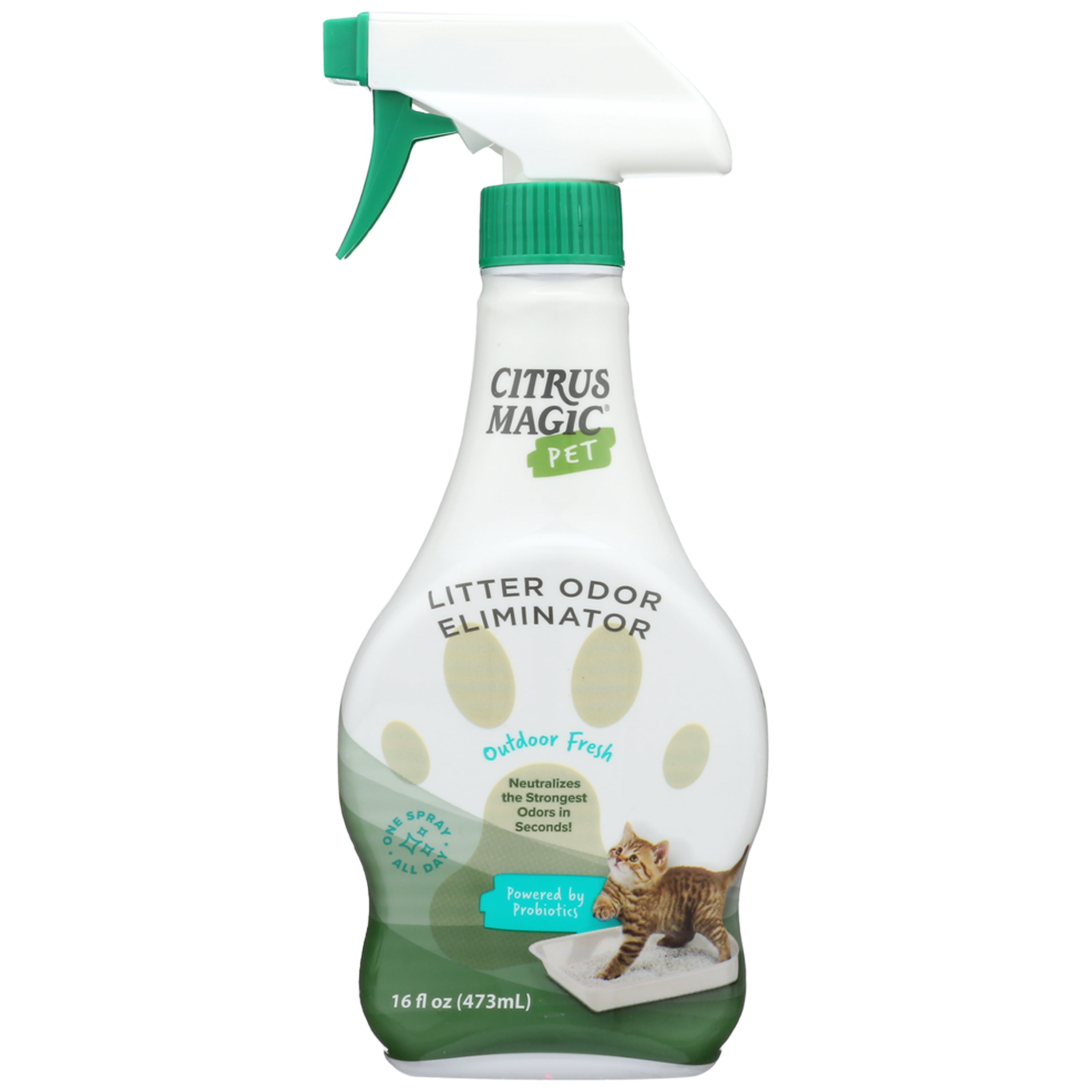 Citrus Magic Pet Probiotic Litter Odor Eliminator, Outdoor Fresh, 16 ...