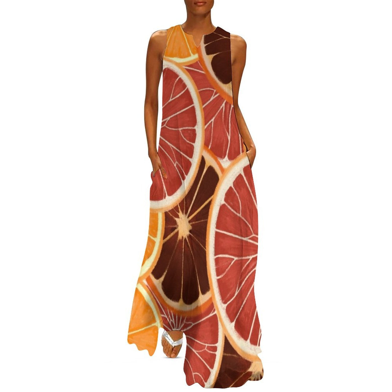 Citrus Slices Long Dress summer dress woman 2025 trendy dresses for official occasions Dress ...