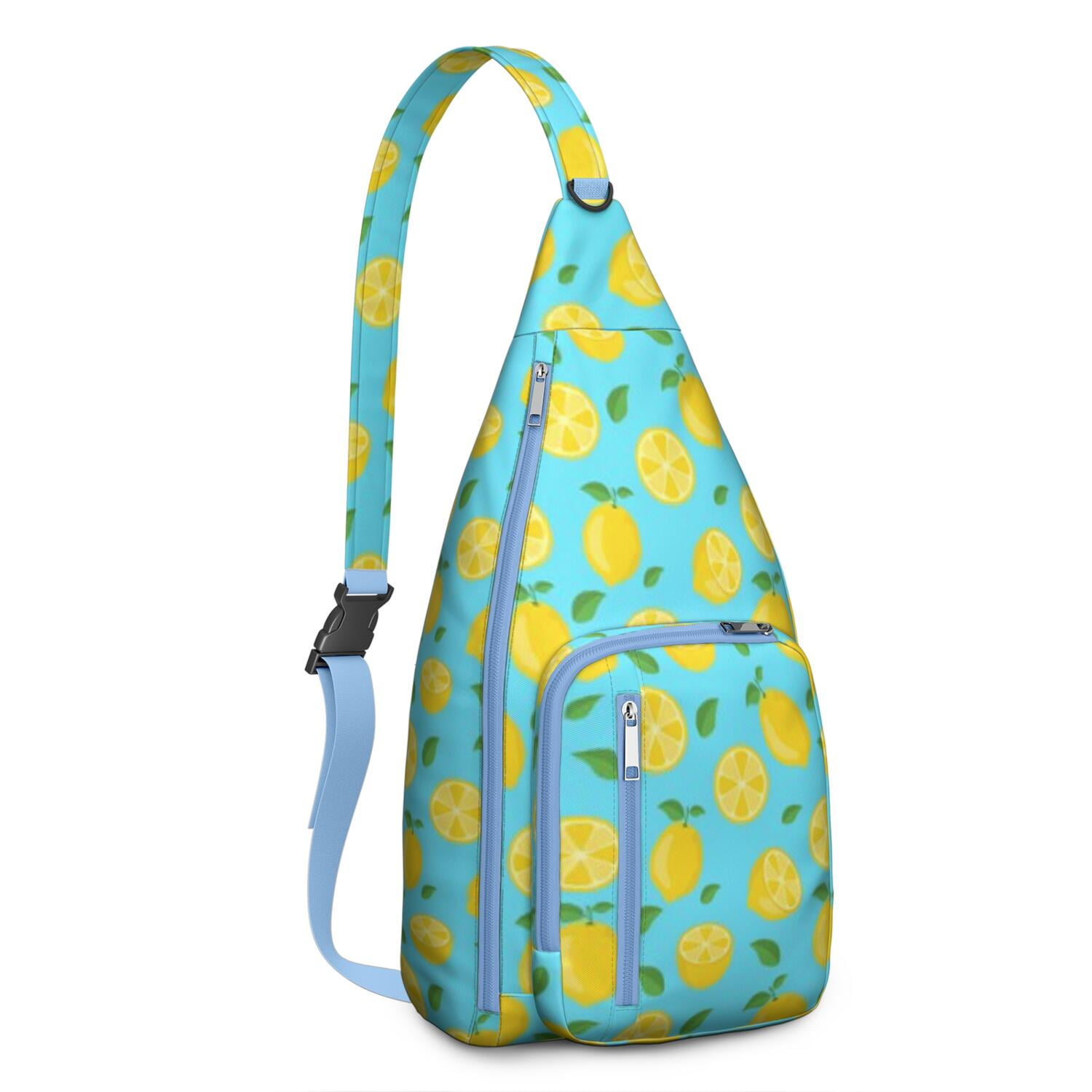 Citrus Splash Sling Backpack - Watercolor Lemon Print Crossbody Bag ...