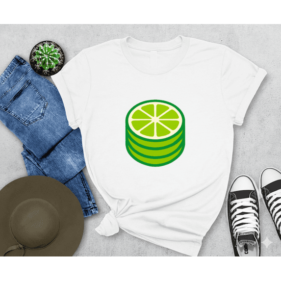 Citrus Stack Three Stacked Lime Slices Summer Fresh Cartoon Unisex T ...