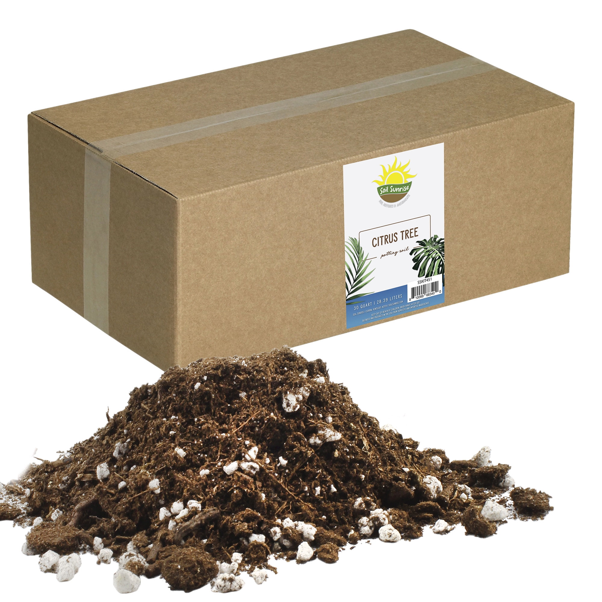 Citrus Tree Potting Soil Mix (30 Quarts), Special Blend for Indoor ...