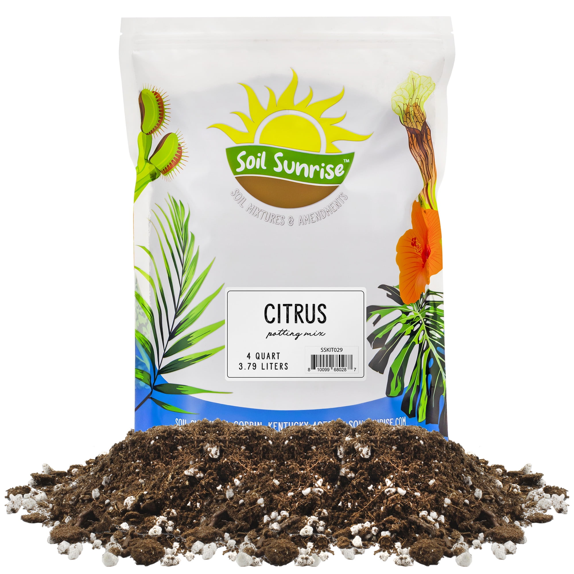 Sunrise Citrus Tree Potting Soil Mix (4 Quarts), Blend for Indoor ...