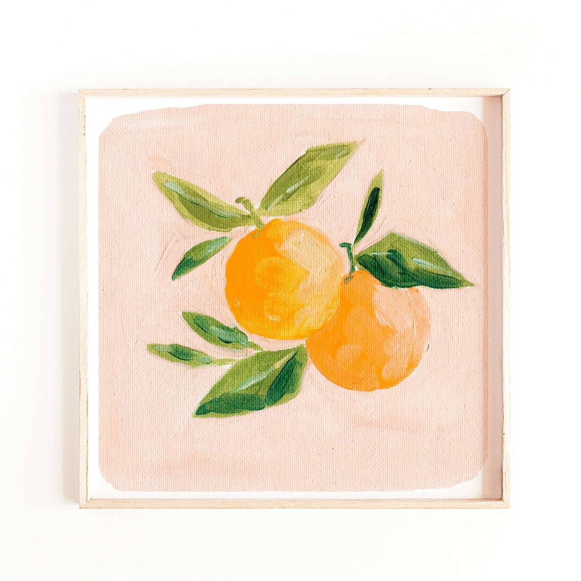 Citrus Wall Art Print - Bright Oranges, Square Format Poster Art Print ...