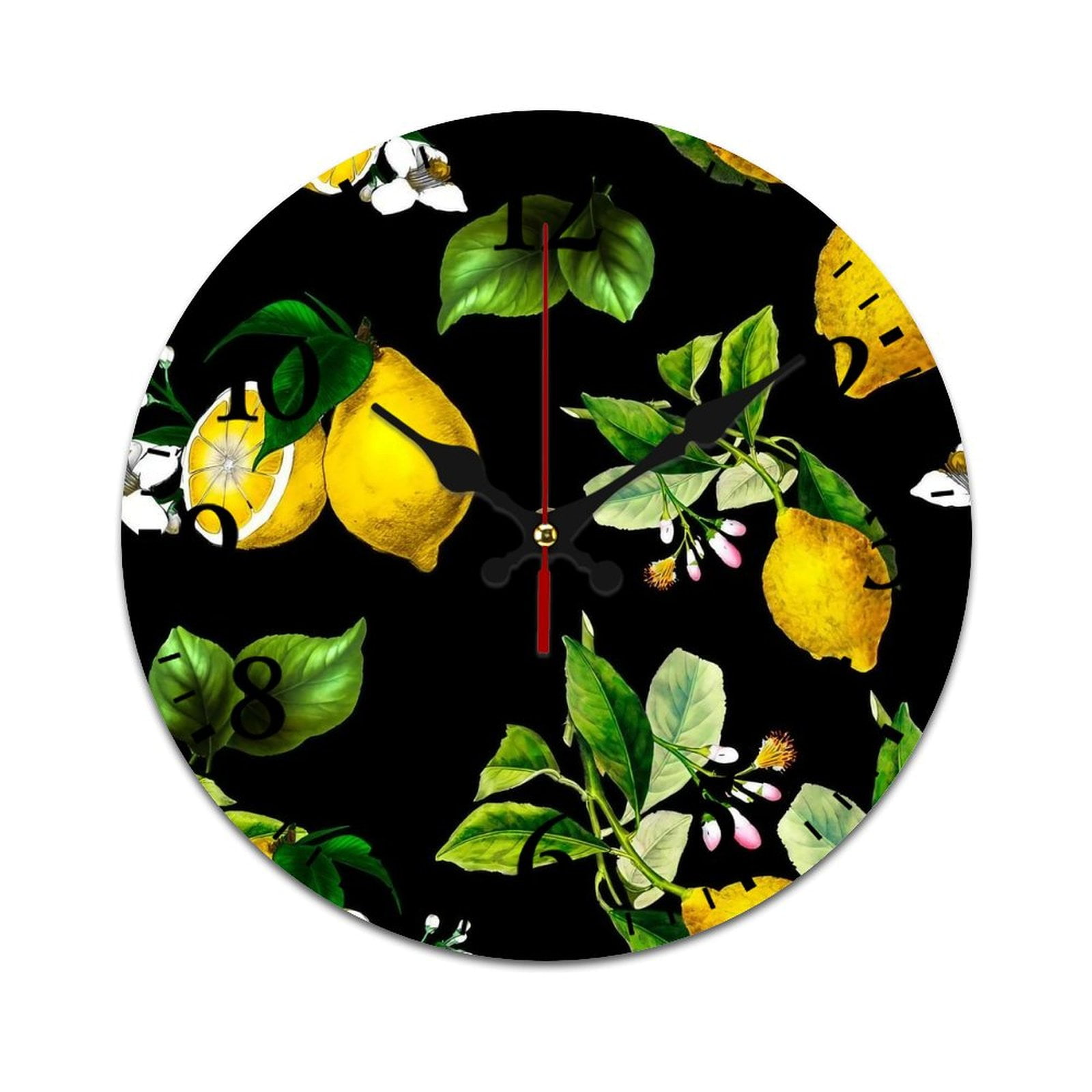 Citrus,lemons,vintage Art Wall Clock Modern Design Clocks Wall Hanging ...