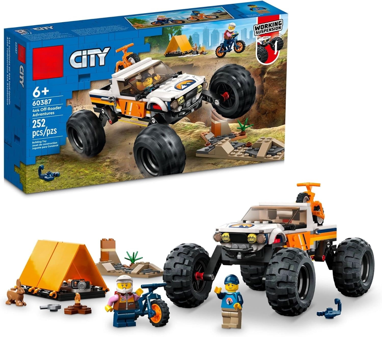City 4x4 Off-Roader Adventures 60387 Building Toy - Camping Set ...
