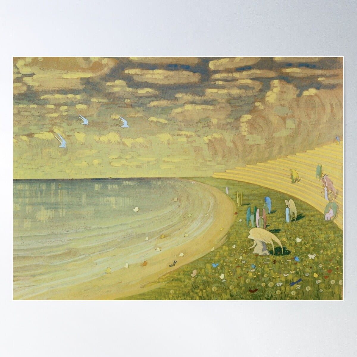 City Of Angels Coastal Angel Paradise Landscape Painting By Mikalojus ...