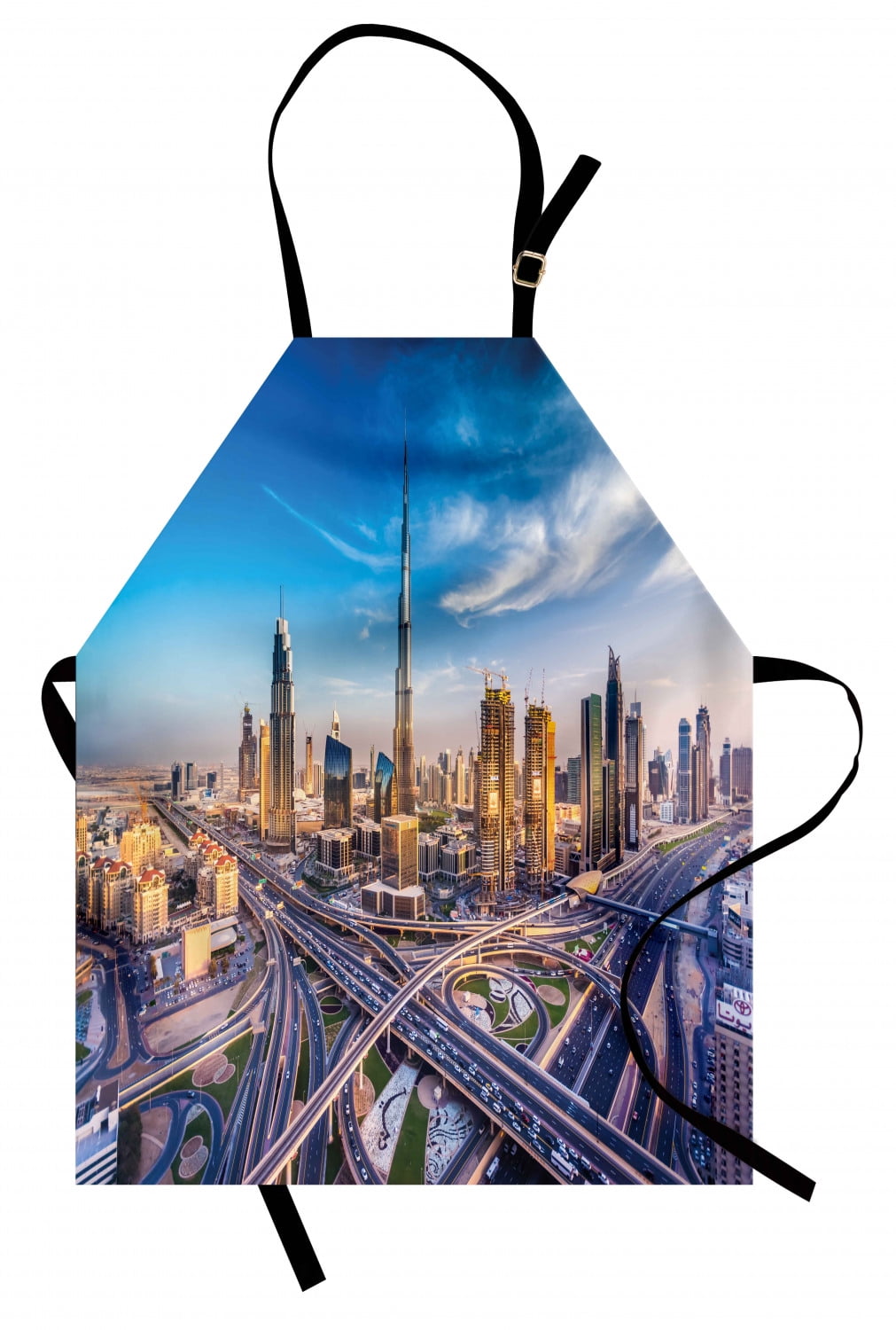 City Apron Panoramic View of Dubai Arabian Cityscape High Rise ...