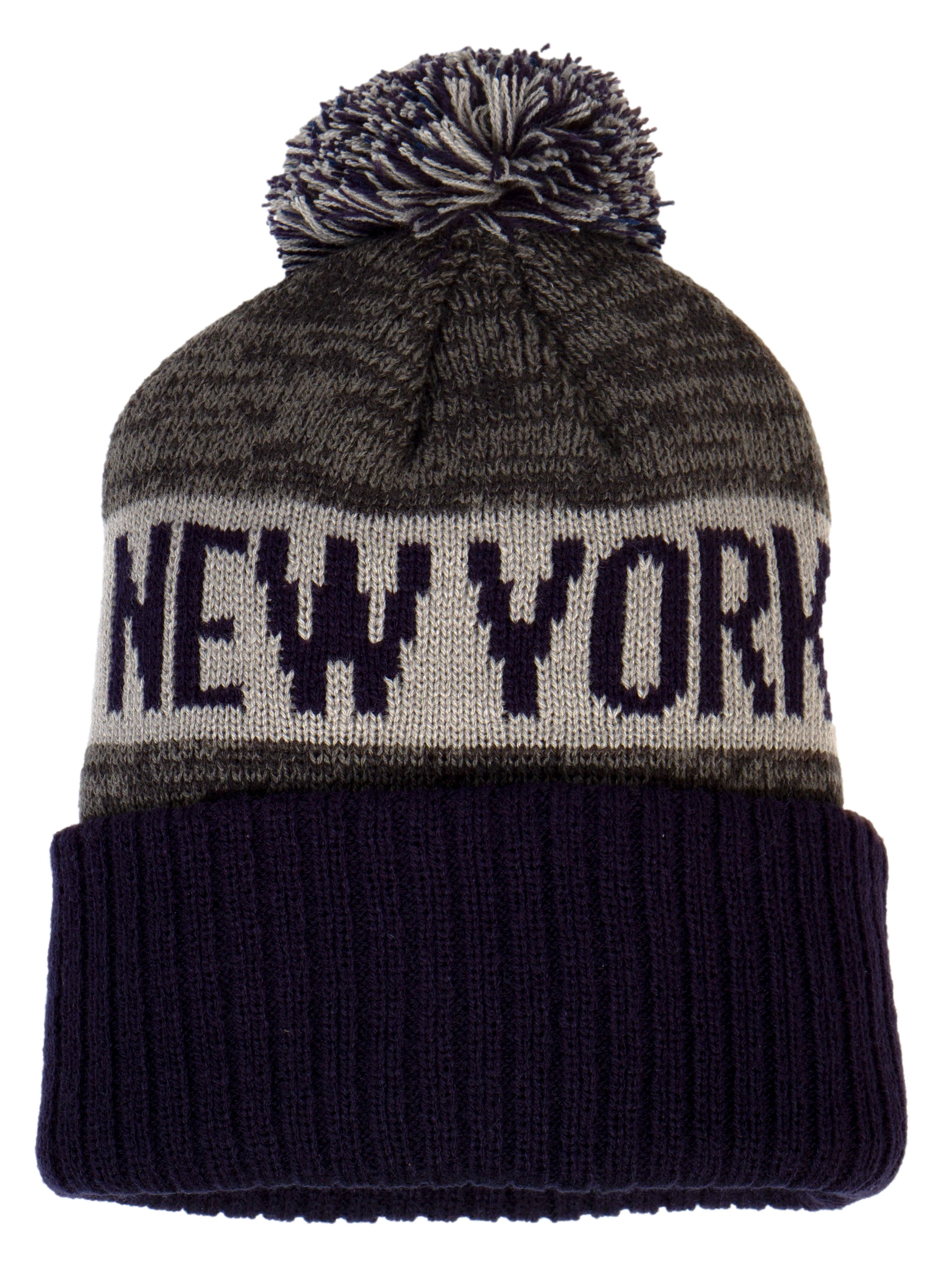 City Beanies For Football Fans - Cuff Knit Winter Skull Cap with Pom ...