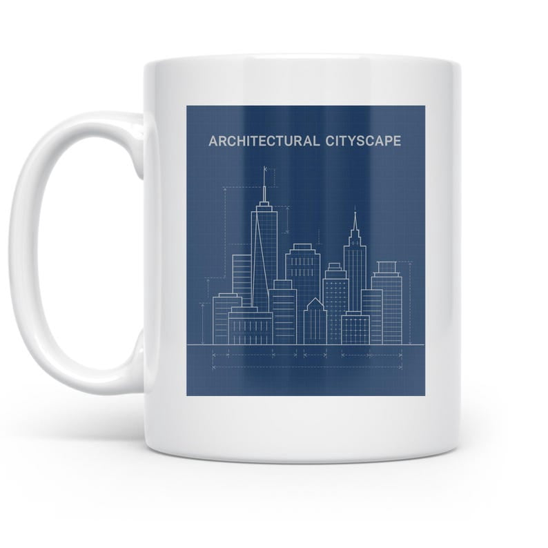 City Blueprint Mug Ceramic Coffee Cup for Urban Design Fans - Walmart.com
