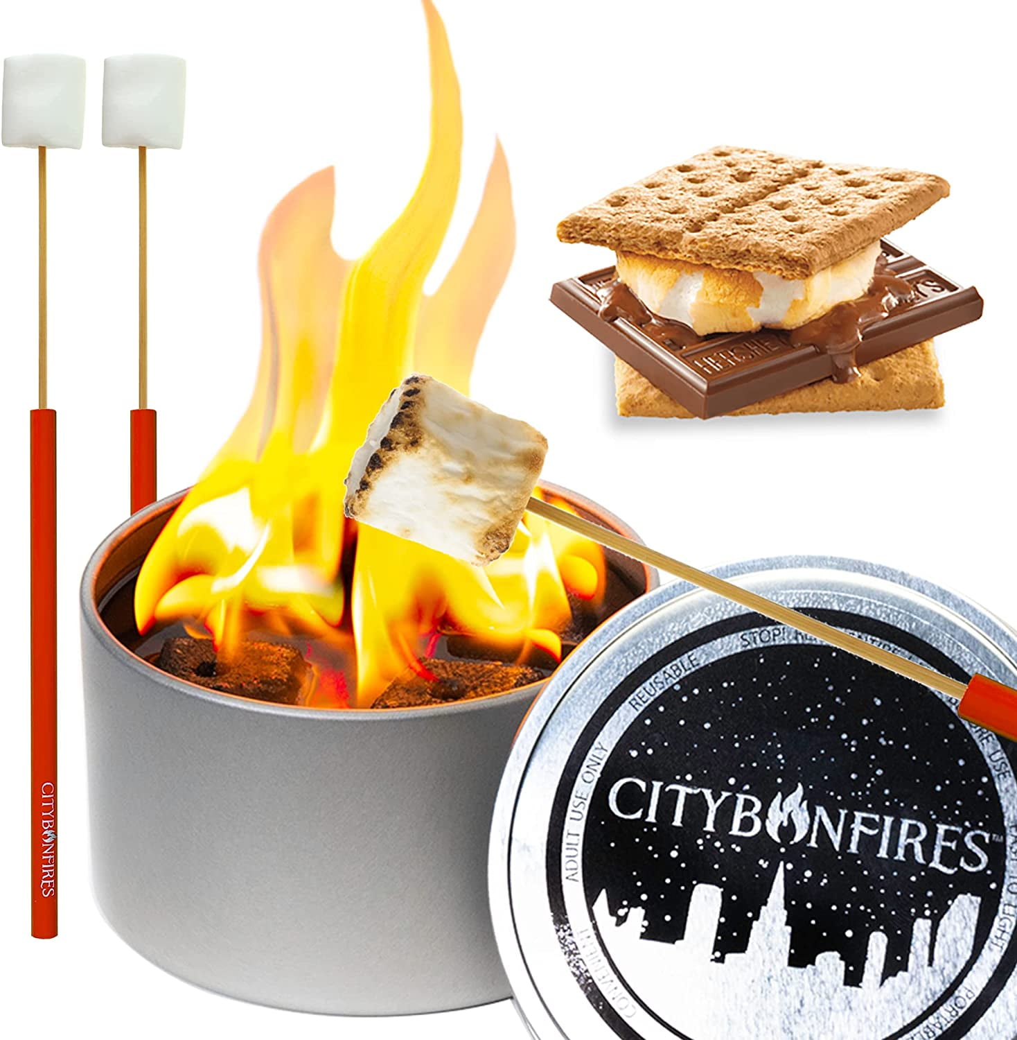 City Bonfire S'Mores Night Pack | 1 City Bonfires | Makes 4 S’Mores ...