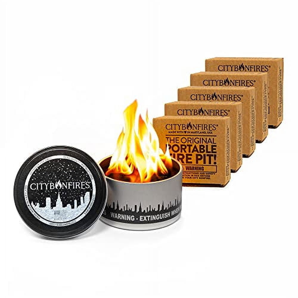 City Bonfires Portable Fire Pit - Mini Fire Pit, Table Top Firepit, No ...
