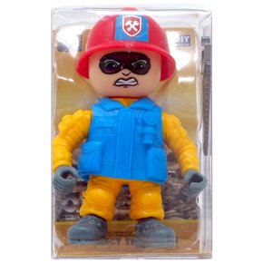 Construction Worker Toy Figures in Bright Colors for Creative Play
